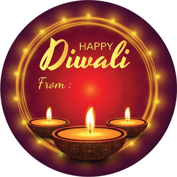 Happy Diwali Sticker Labels for Diwali Gifts Box, Gift Bags - Diwali ...