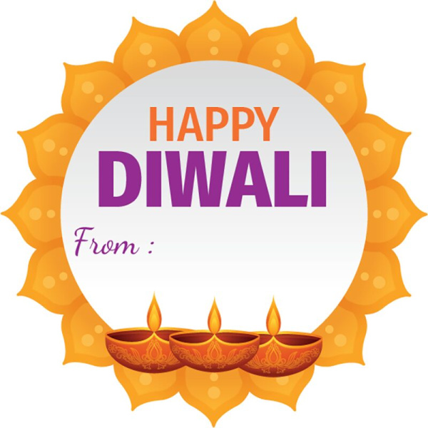 Happy Diwali Sticker Labels for Diwali Gifts Box, Gift Bags - Diwali ...
