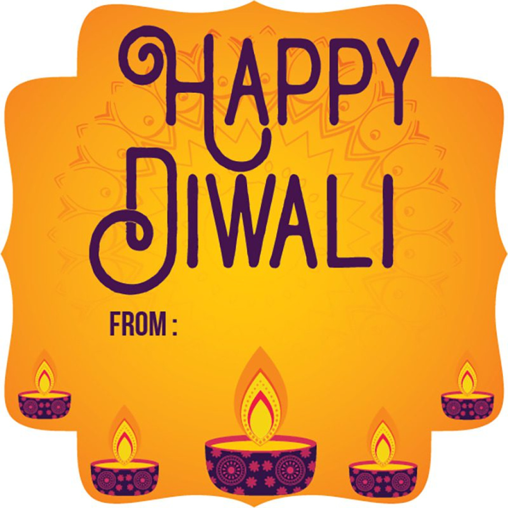 Happy Diwali Sticker Labels for Diwali Gifts Box, Gift Bags - Diwali ...