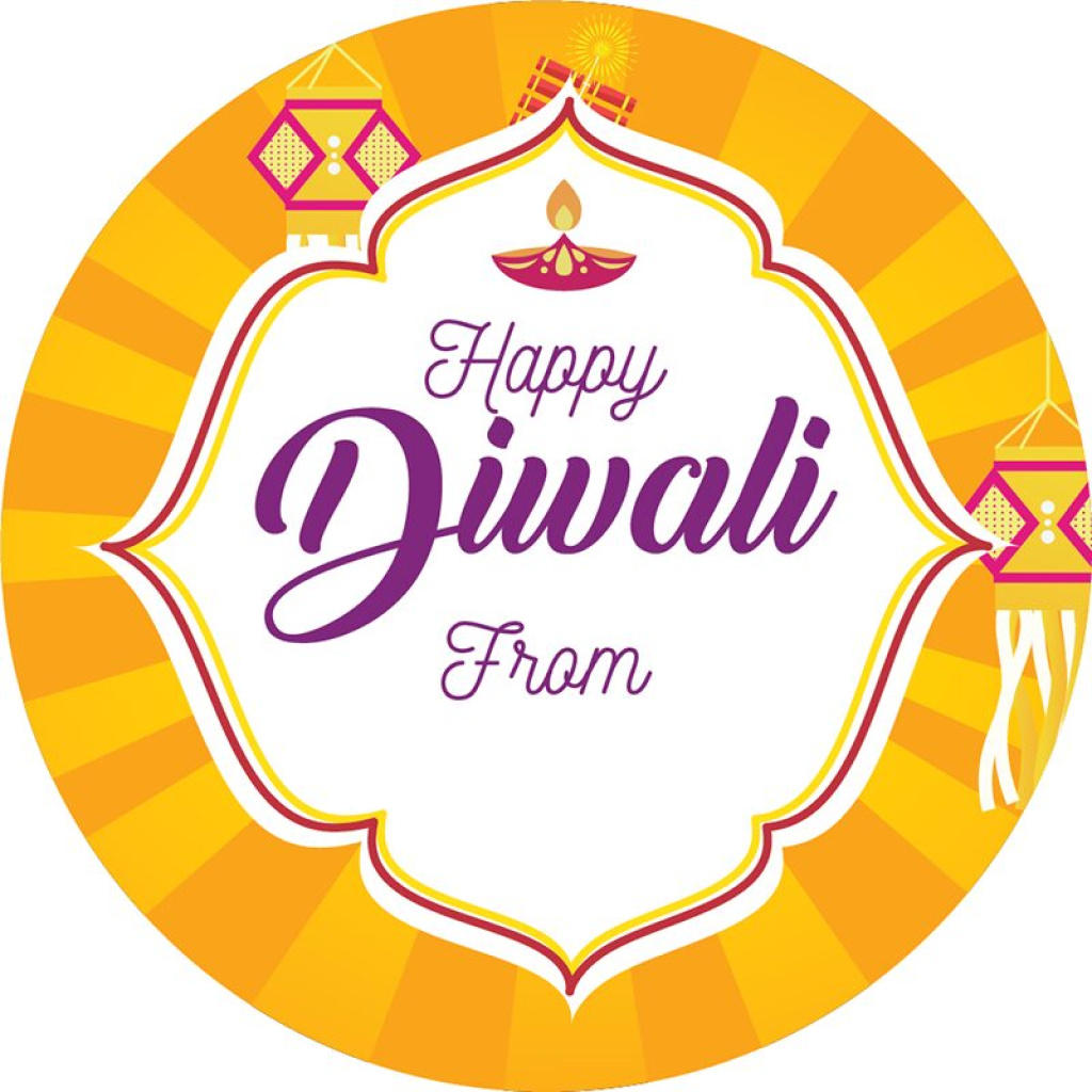 Happy Diwali Sticker Labels for Diwali Gifts Box, Gift Bags - Diwali ...
