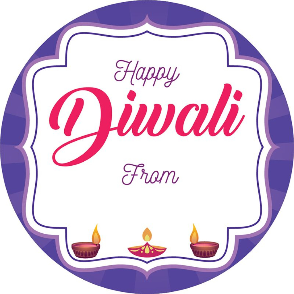 Happy Diwali Sticker Labels for Diwali Gifts Box, Gift Bags - Diwali ...
