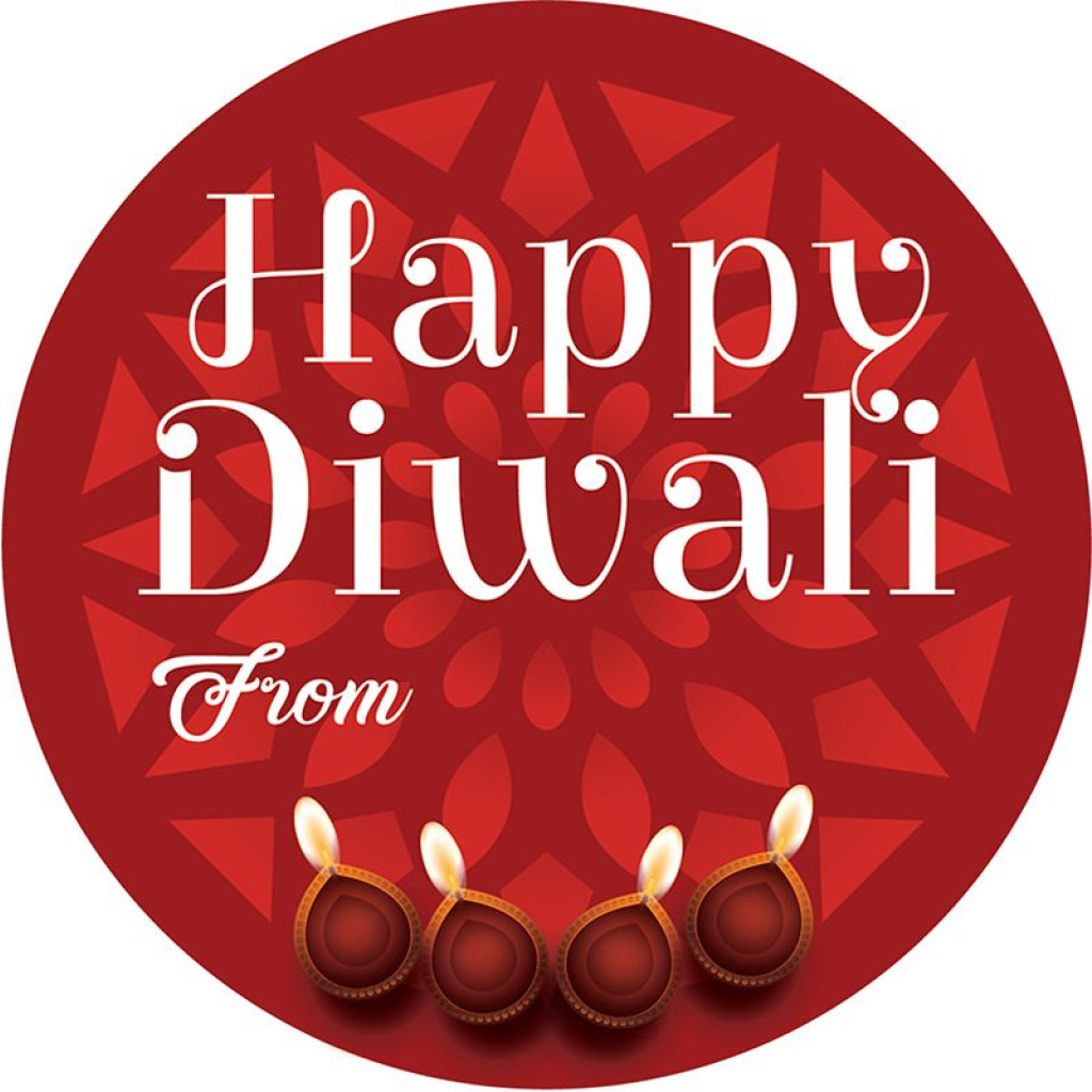 Happy Diwali Sticker Labels for Diwali Gifts Box, Gift Bags - Diwali ...