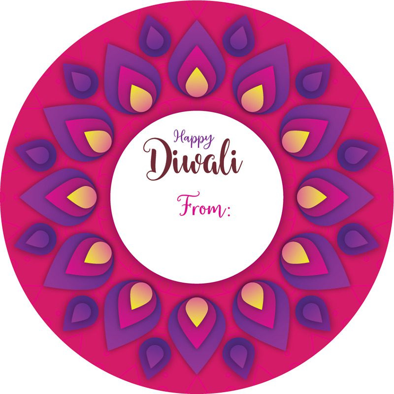 Happy Diwali Sticker Labels for Diwali Gifts Box, Gift Bags - Diwali ...