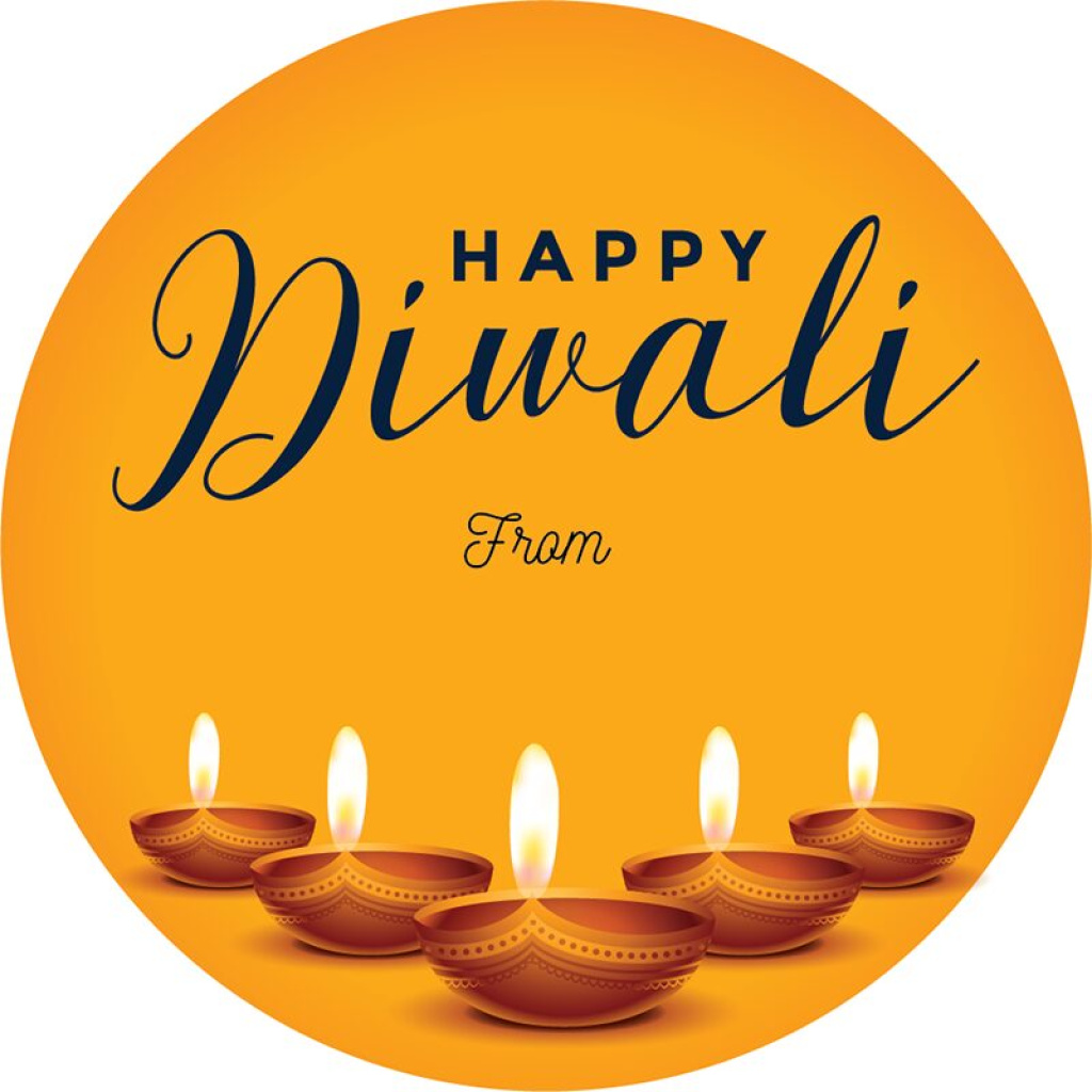 Happy Diwali Sticker Labels for Diwali Gifts Box, Gift Bags - Diwali ...
