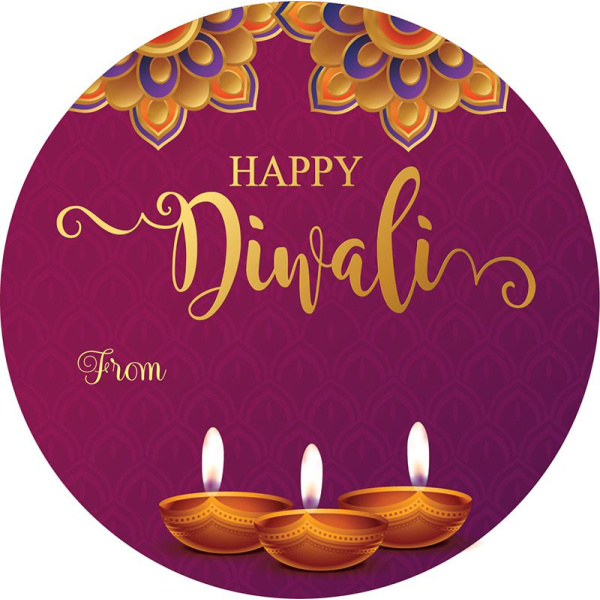 Happy Diwali Sticker Labels for Diwali Gifts Box, Gift Bags - Diwali ...