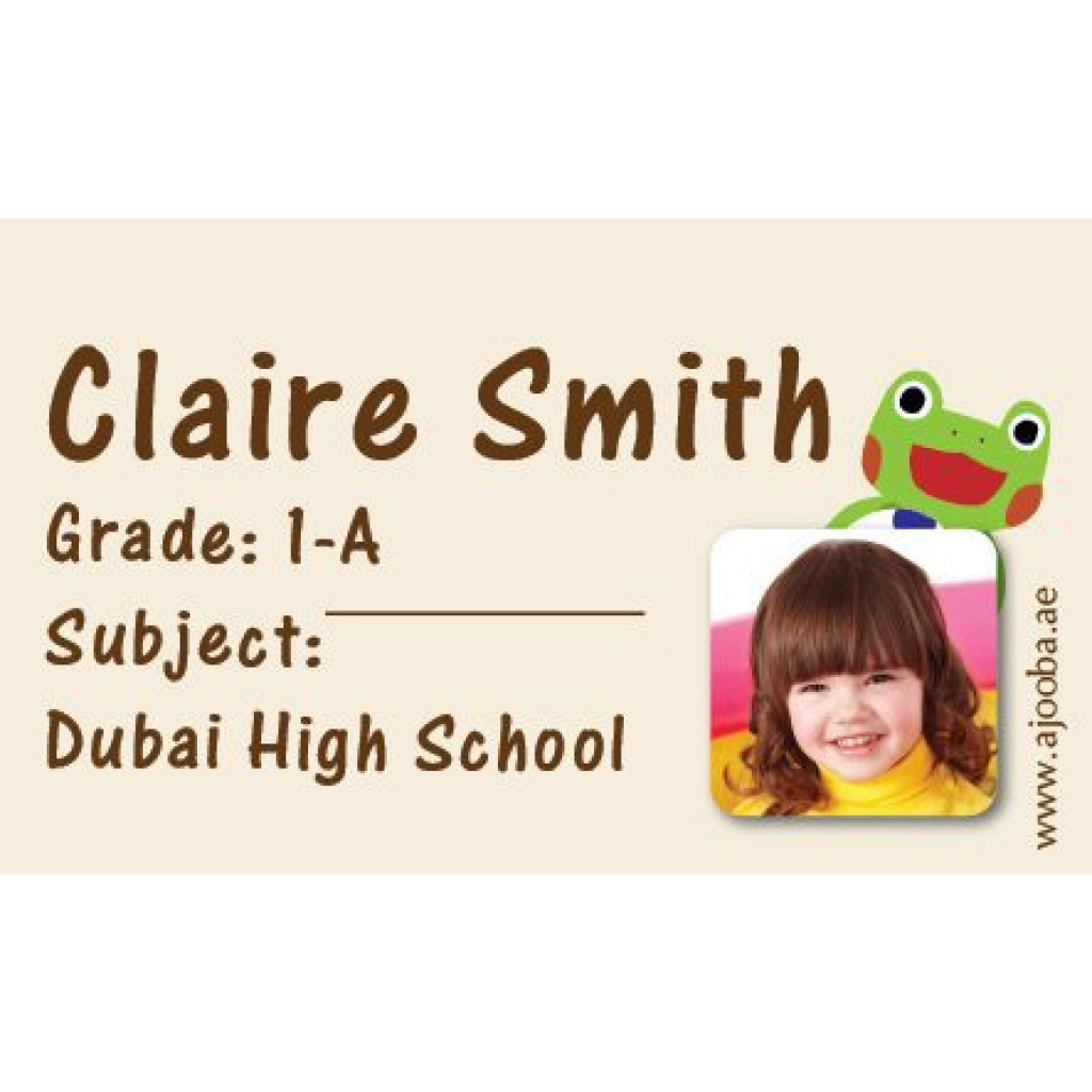 40 Personalised School Label 0295