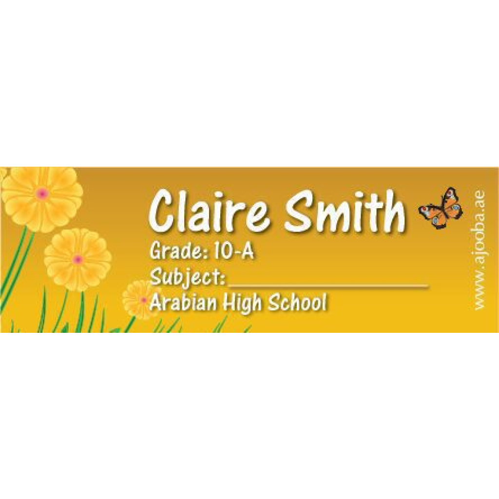 Personalised School Book Label Small PS BLS 0077 - Custom Labels ...