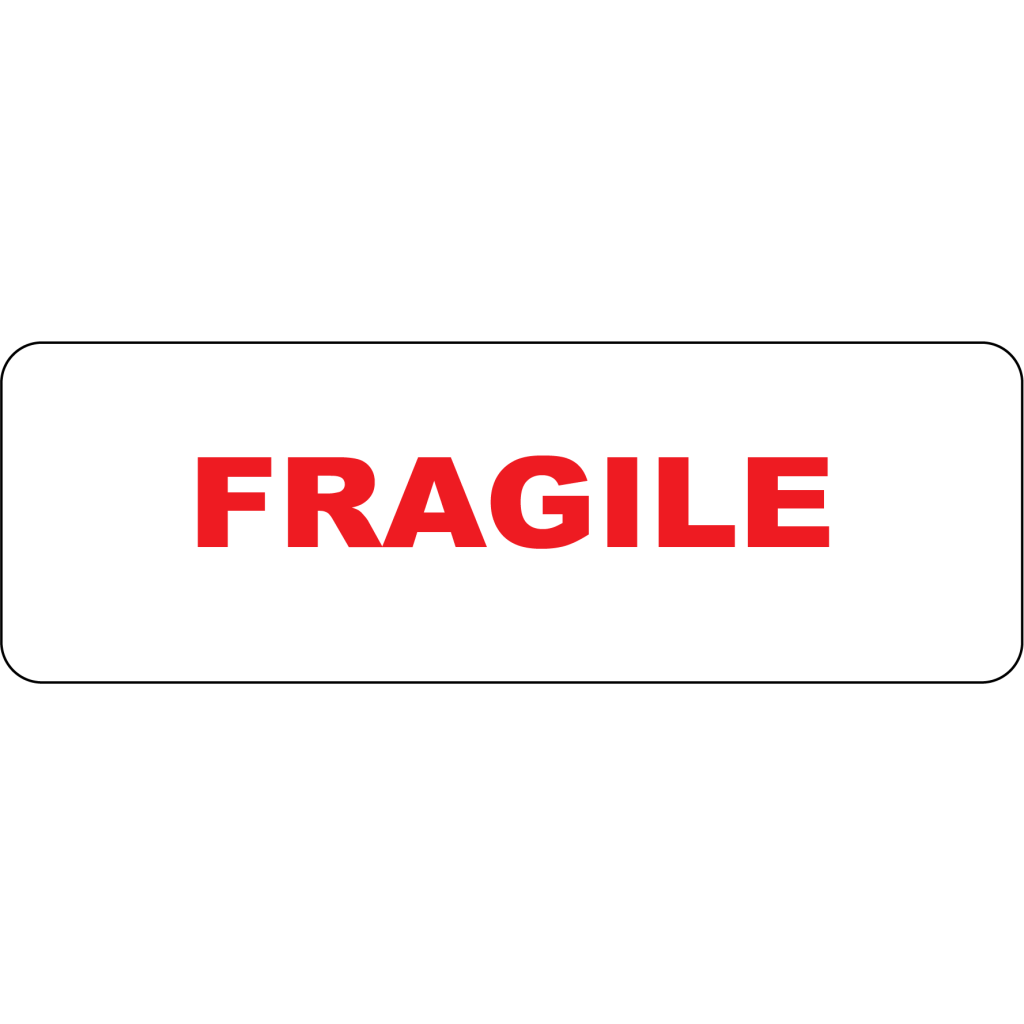 Polypropylene Fragile Labels 150x50mm - Personalised Gifts in Dubai ...