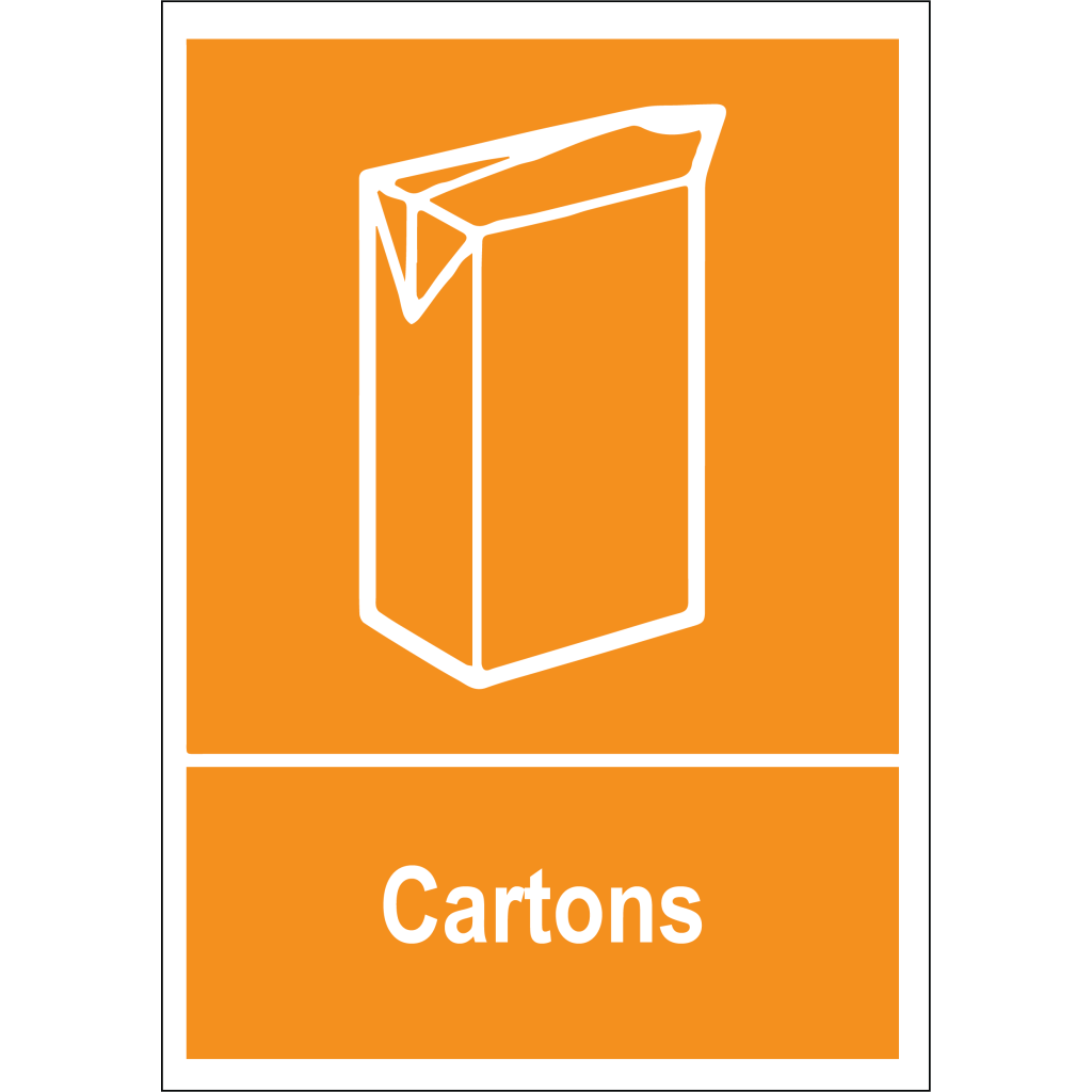 Cartons Recycling Bin Sticker 148x210mm - Personalised Gifts in Dubai ...