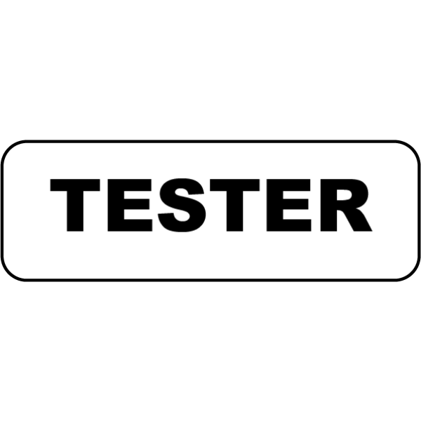 Tester Stickers Black on White 30x10mm - Personalised Gifts in Dubai ...