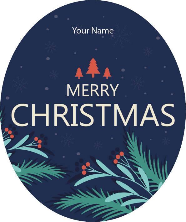 Personalised Christmas Gift Sticker Model - 150