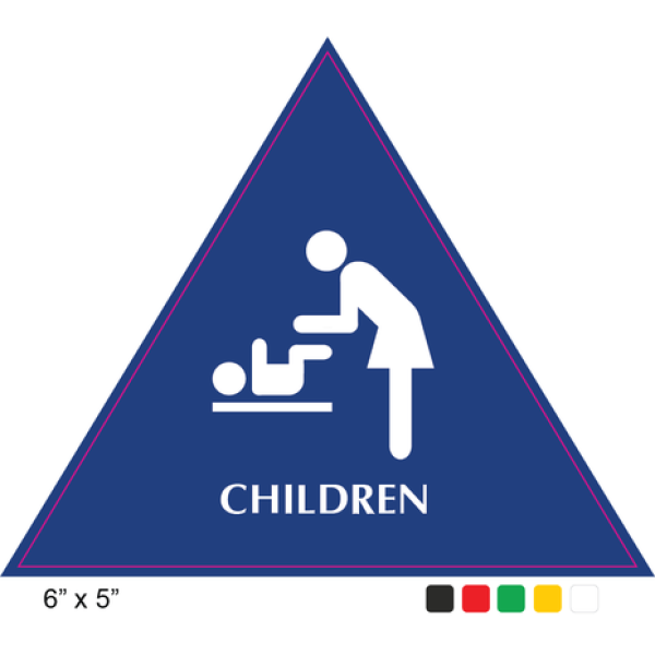Waterproof Sticker Toilet Signs Labels- For Children - Triangle ...