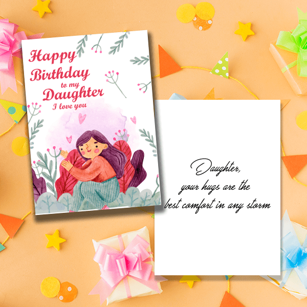 Daughter Happy Birthday Greeting Cards - Custom Labels | Stickers ...