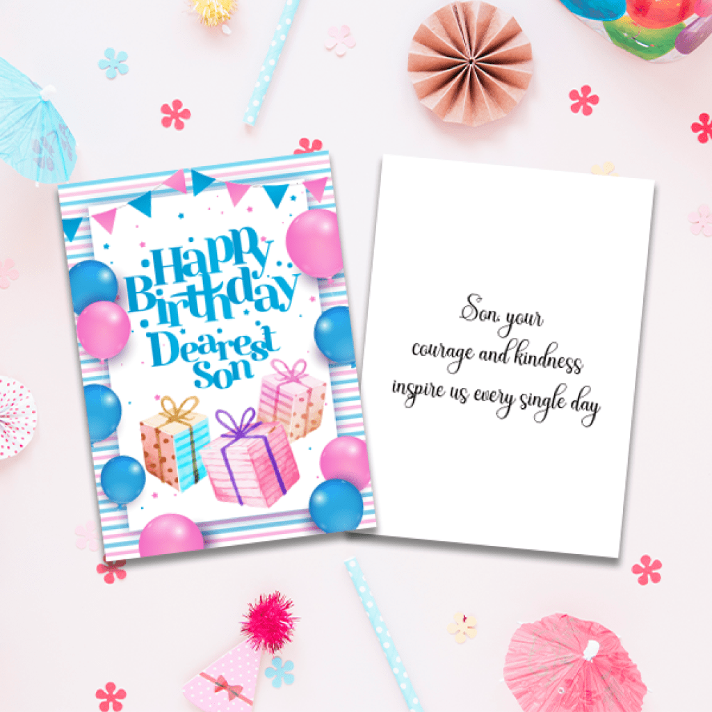 Son Happy Birthday Greeting Cards - Custom Labels | Stickers ...
