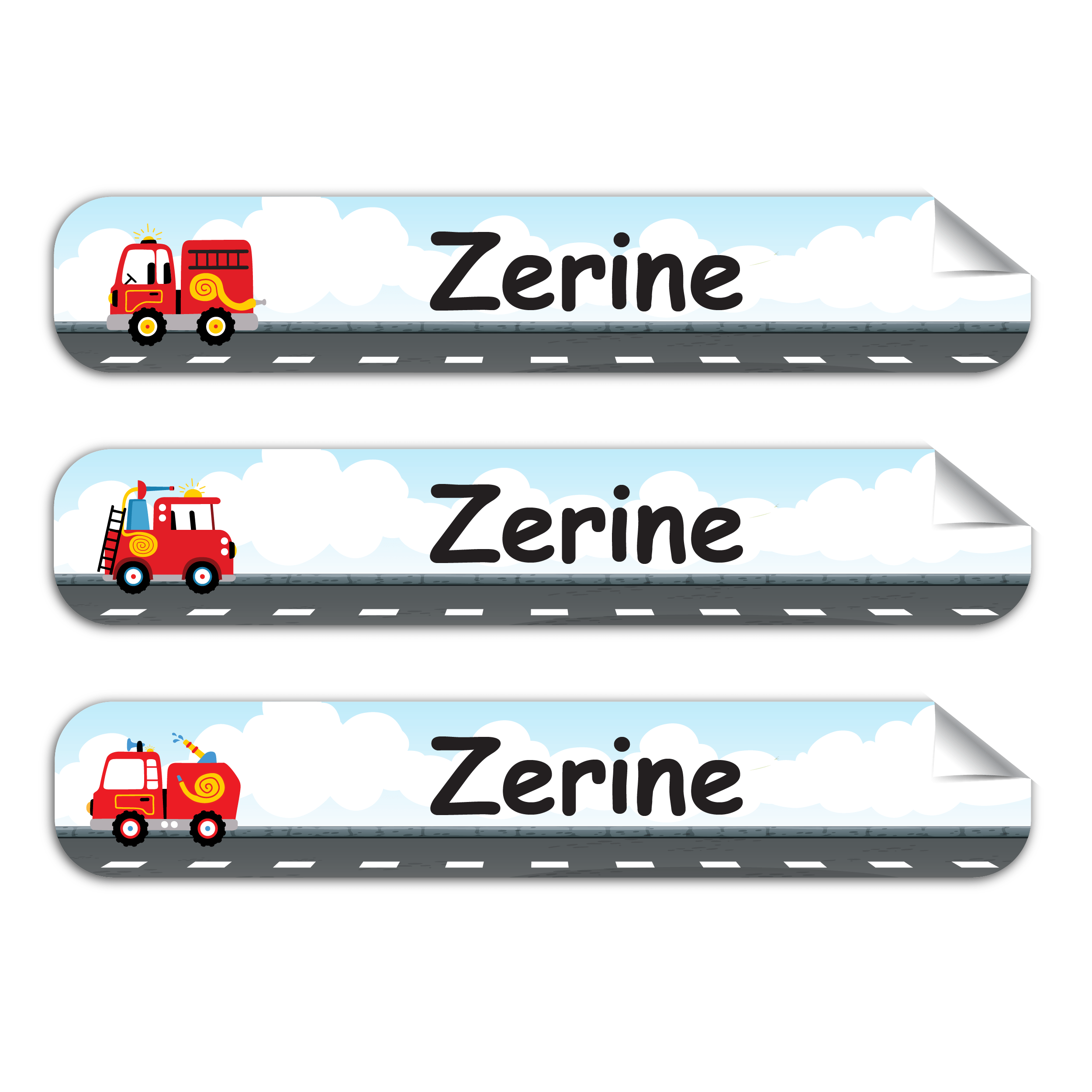Fire Truck -Value pack of 107 - Custom Labels | Stickers | Personalised ...