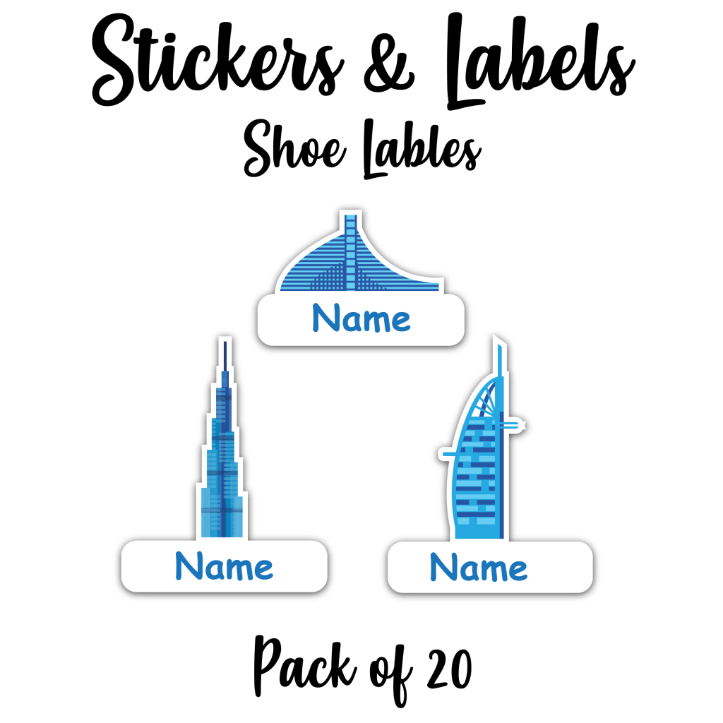 Dubai Skyline -Pack of 12 - Custom Labels | Stickers | Personalised ...